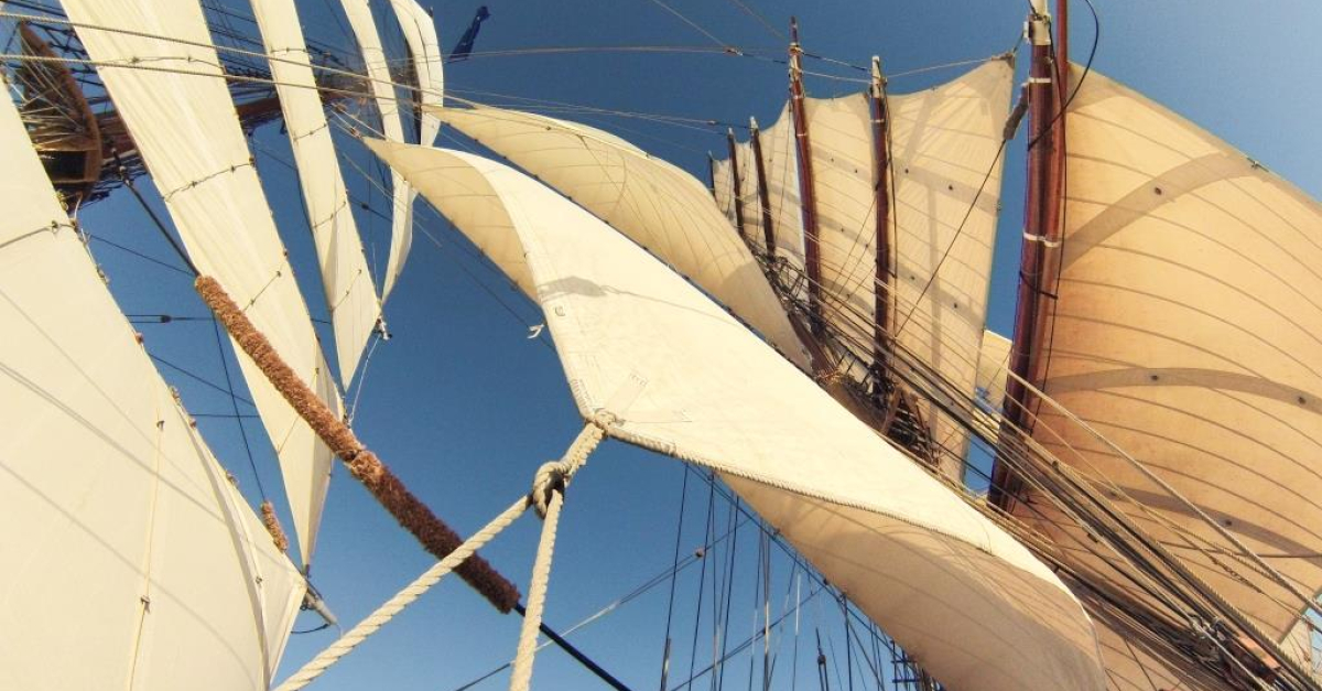 Studding sails are set | Bark EUROPA